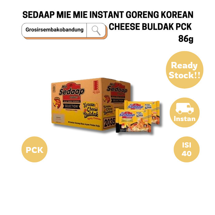 Jual SEDAAP MIE MIE INSTANT GORENG KOREAN CHEESE BULDAK PCK 86g - 1 Dus - Kota Bandung | Shopee ...