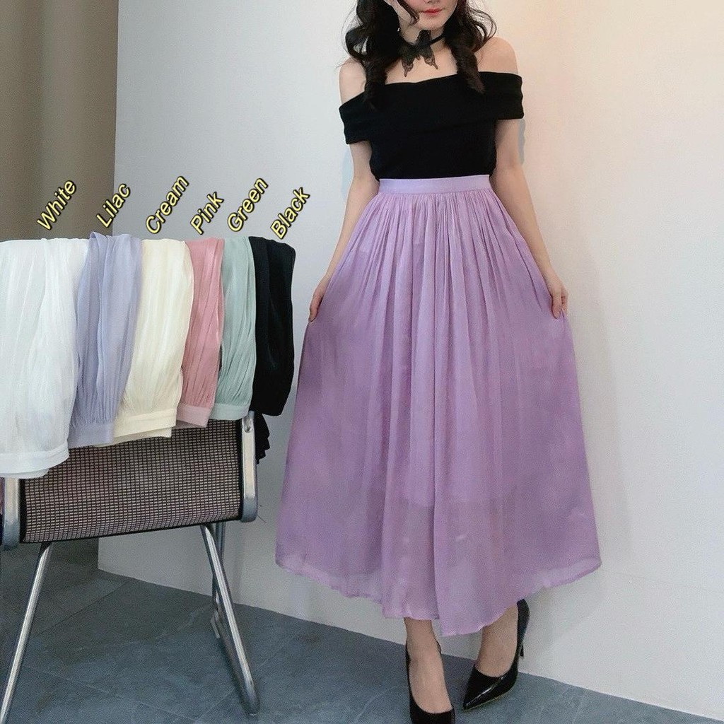 Jual MODAMYTH R1 - Rok Panjang Wanita Korean Style Rok Tutu Maxi Skirt ...