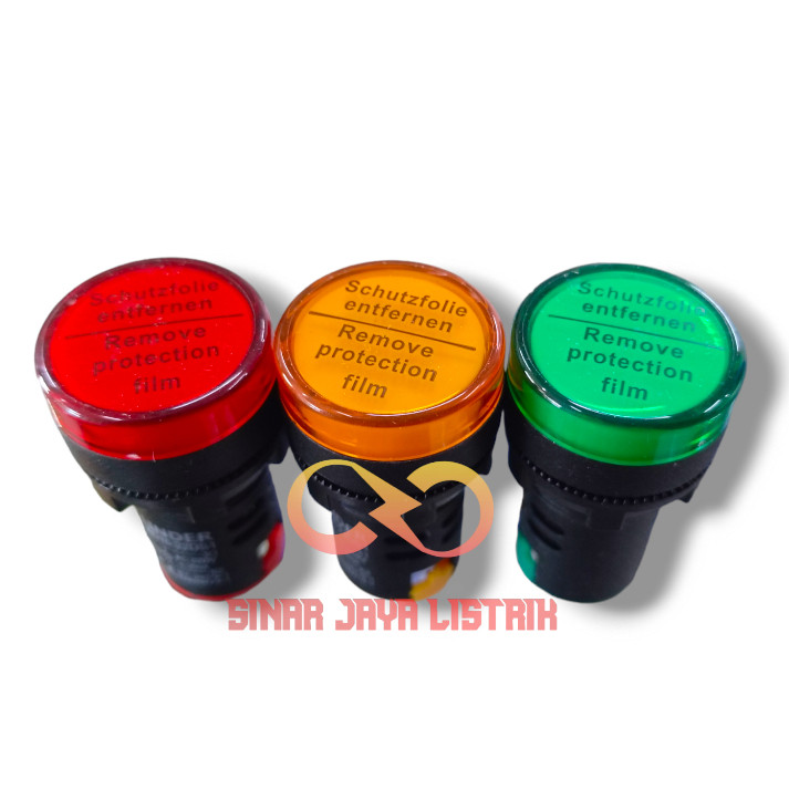 Jual LINDER Pilot Lamp Lampu Panel Led Waterproof AC220V 22mm Merah ...