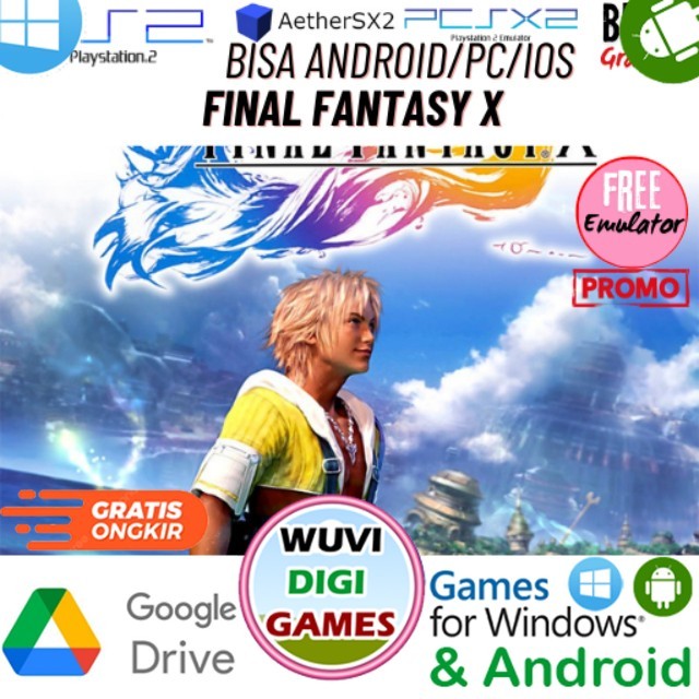 Jual Jual Game PS 2 Final Fantasy X | Bisa di PC / Android / IOS Plus ...