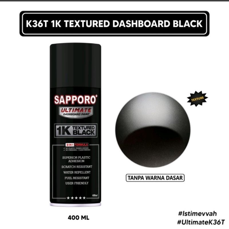 Jual Sapporo Ultimate K36T Textured Dashboard Black 400ml | Shopee Indonesia