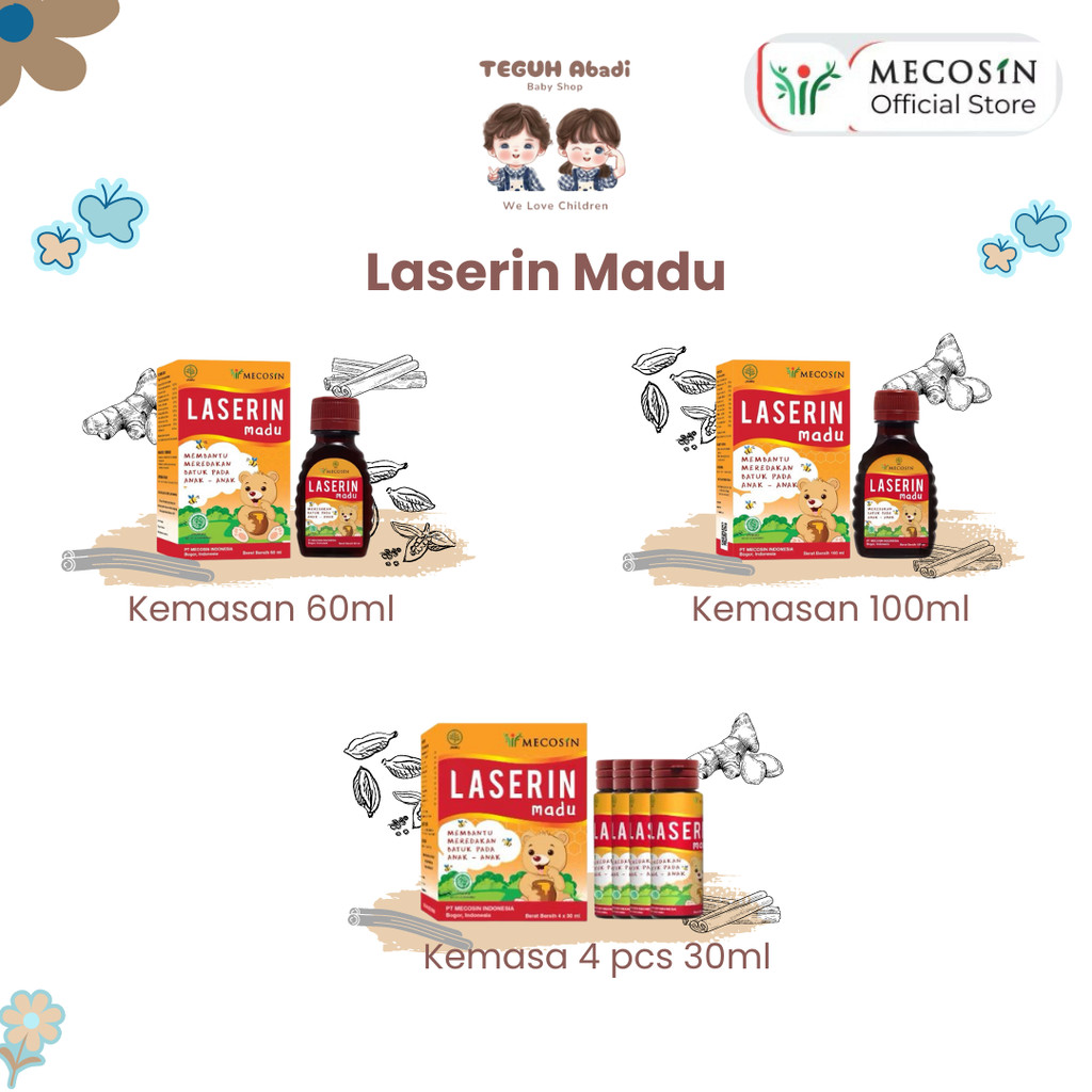 Jual LASERIN Madu Obat Batuk Herbal Untuk Anak / Obat Batuk Anak / Obat ...