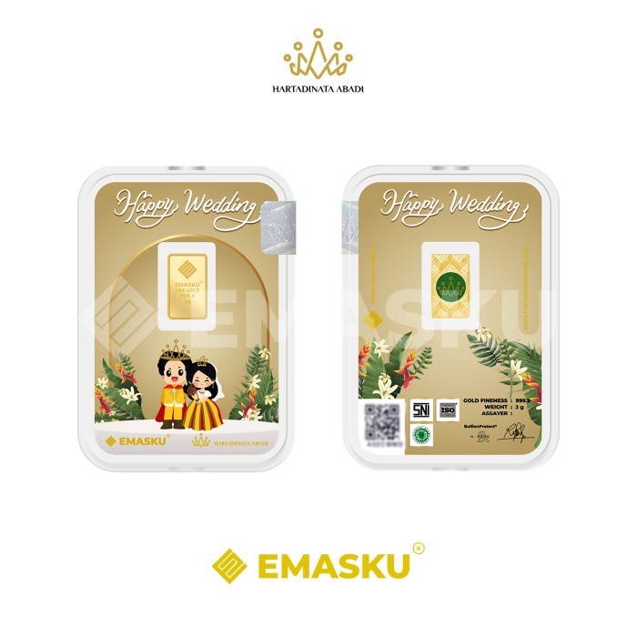 Jual EMASKU Moment 2 gr, Wedding Int., King and Queen, Brown | Shopee ...