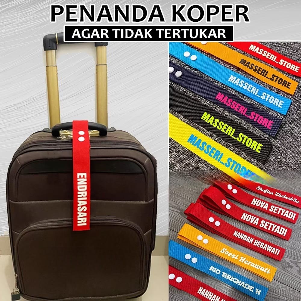 Jual mv.tokojastip - tag koper kanicng klip custom nama luggage tag bag ...