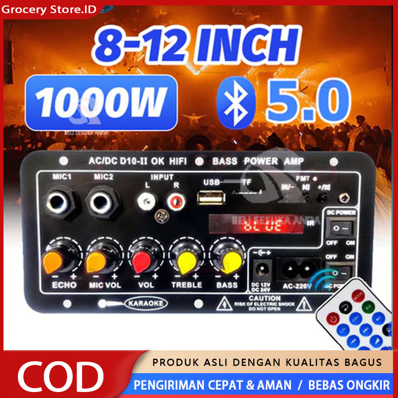 Jual COD D10 II 2000W Amplifier Board Tampilan Digital Power Amplifier ...