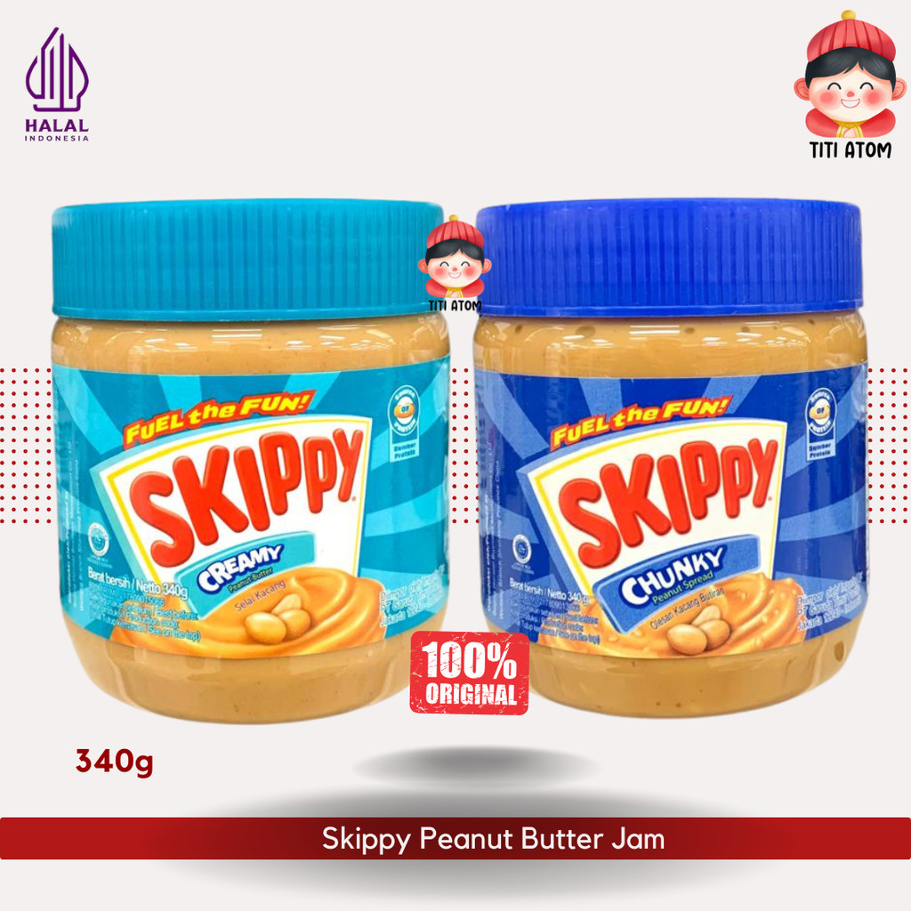Jual Skippy Peanut Butter Jam Selai Roti Kacang Chunky Kasar Creamy ...