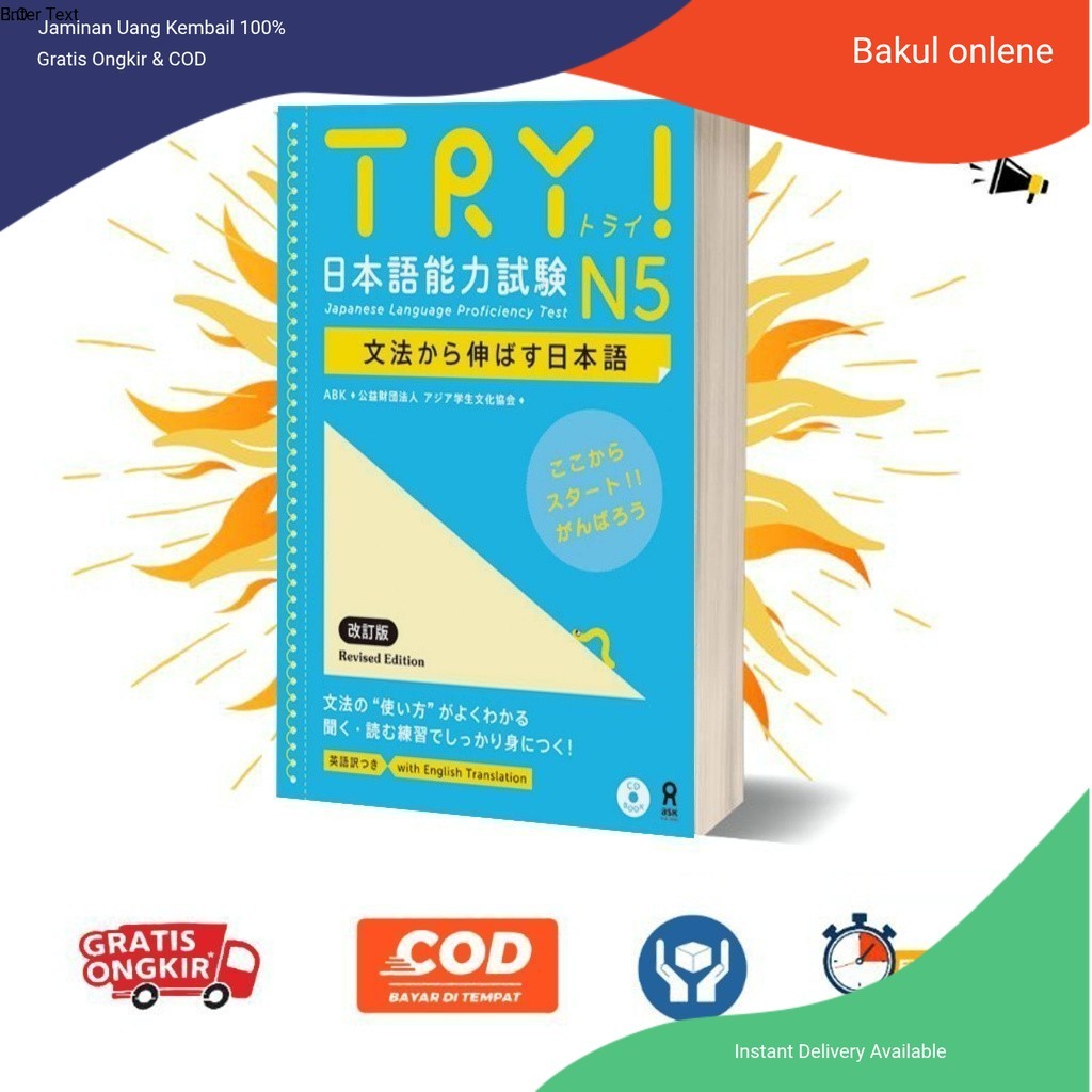 Jual Buku English TRY! JLPT START (BASIC HIRAGANA/KATAKANA/KANJI), N5 BAHASA JEPANG | Shopee ...