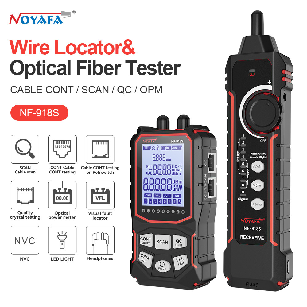 Jual NOYAFA NF-918S Network Cable Tester Red Light Pen Wire Tracer with ...