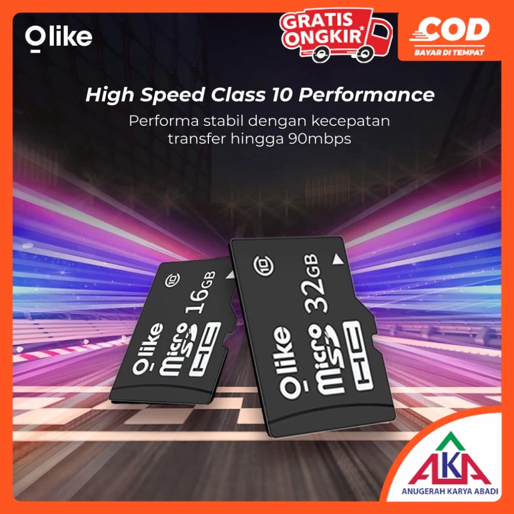 Jual OLIKE Memory Card Micro SD Class 10 8GB 16GB 32GB 64GB 128GB High ...