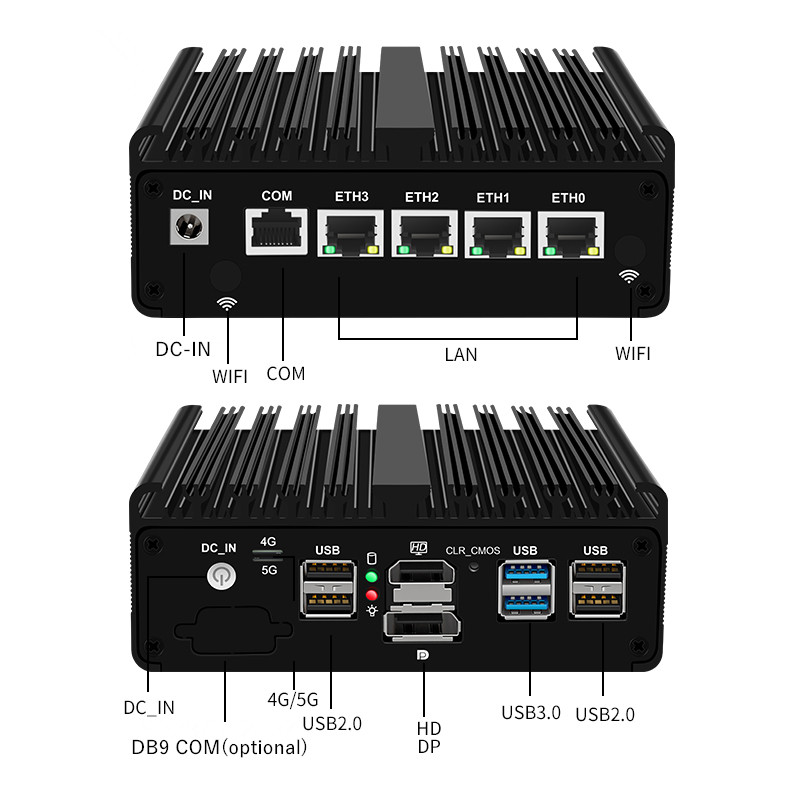 Jual 12th Gen Intel N100 Mini PC Firewall Router 4 LAN i226-V 2.5G ...