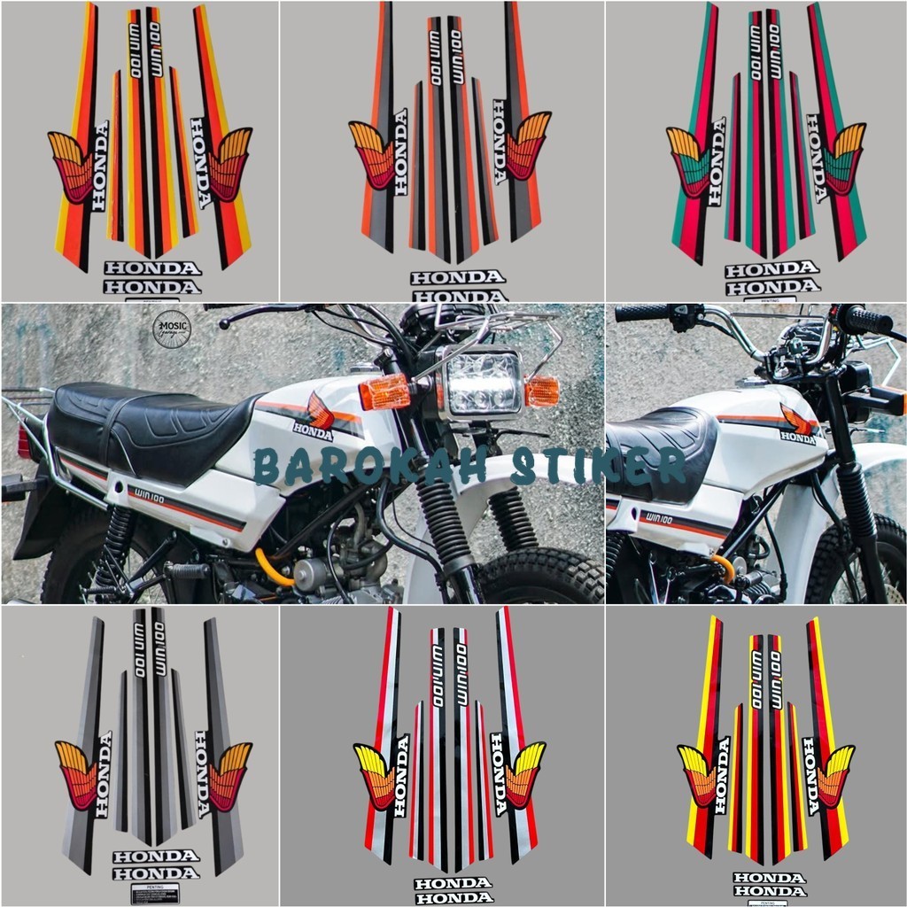 Jual Striping Stiker Honda Win 100 Strip Bendera 3 warna berkualitas ...