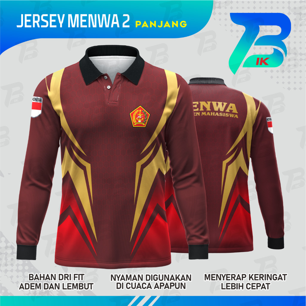 Jual JERSEY WANGKI MENWA LENGAN PANJANG/KAOS KERAH MENWA FULLPRINT ...