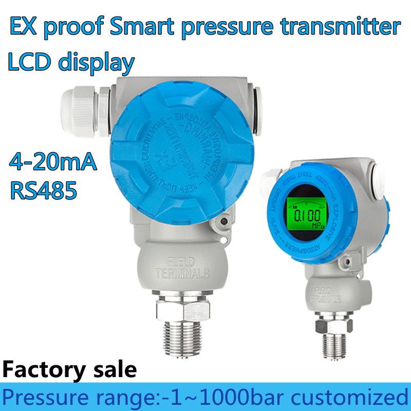Jual RS485 Modbus LCD 2088 Smart Pressure Transmitter -1~1000bar oil ...