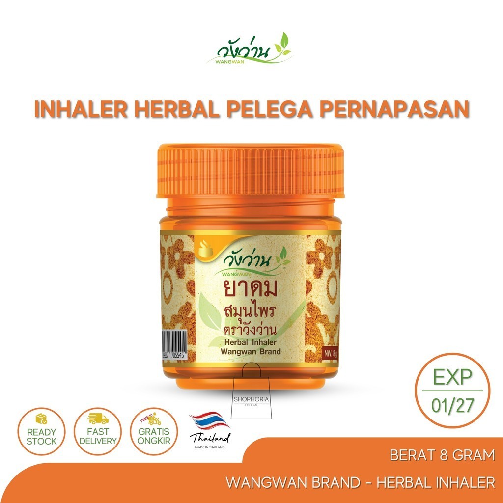 Jual Wangwan Brand Herbal Inhaler Berat 8 Gram Original Thailand Minyak Inhalant Serbaguna ...