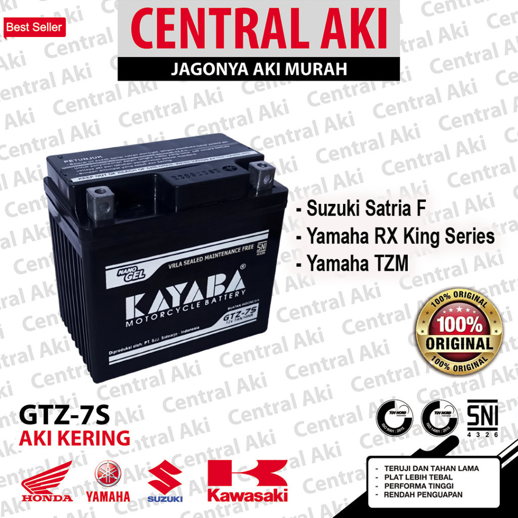 Jual RT54DW21 Aki Motor KAYABA GTZ7S ACCU KERING HONDA VARIO 150 VARIO 125 PCX ADV SCOOPY GSX ...