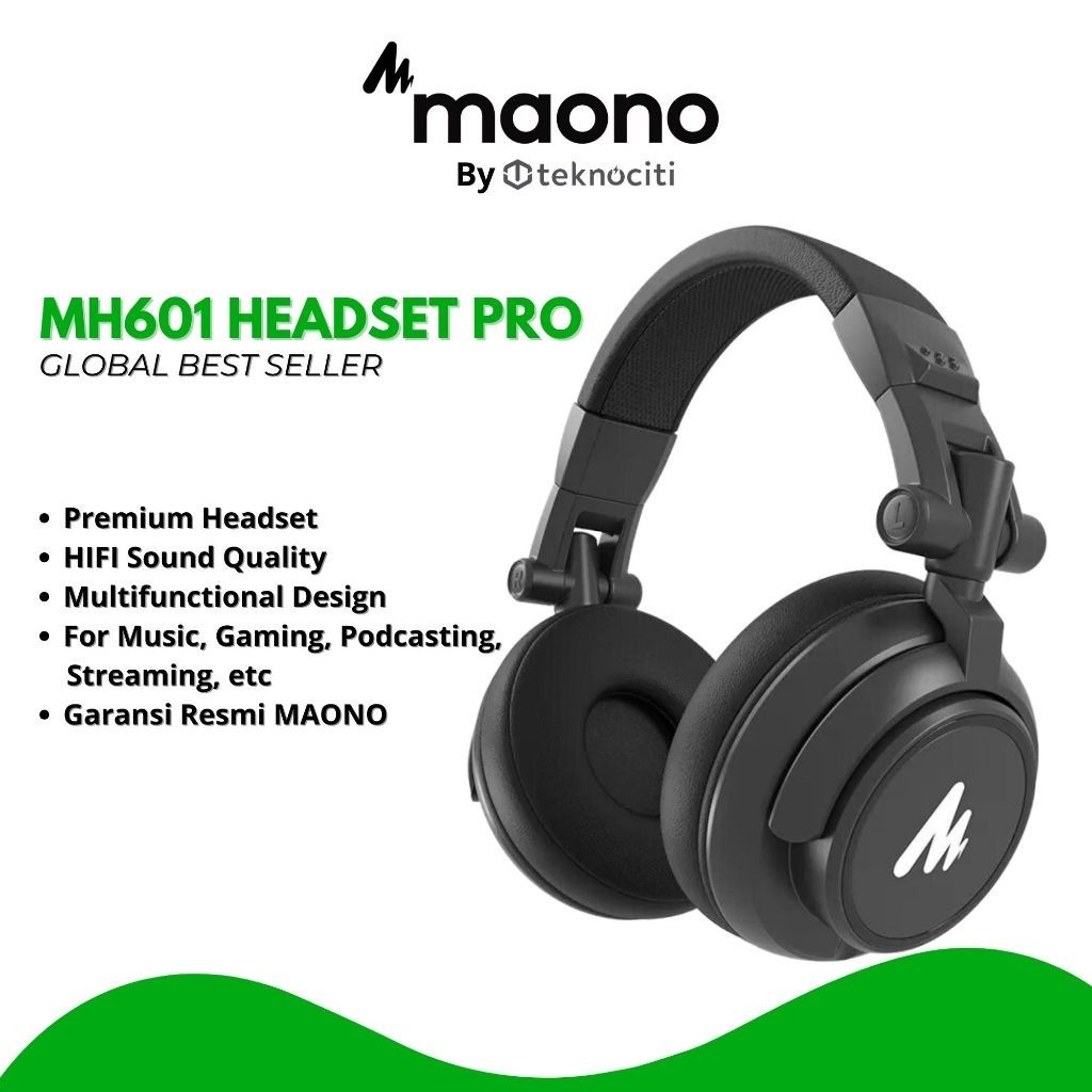 Jual MAONO Pro Bluetooth Studio Monitoring Headphone / Headset AU-MH601 ...