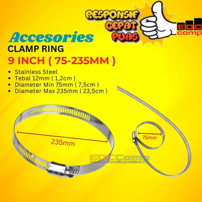 Jual Klemring 6 Inchi dan 9 inchi Pengikat ODP klem ring Clamp Selang ...