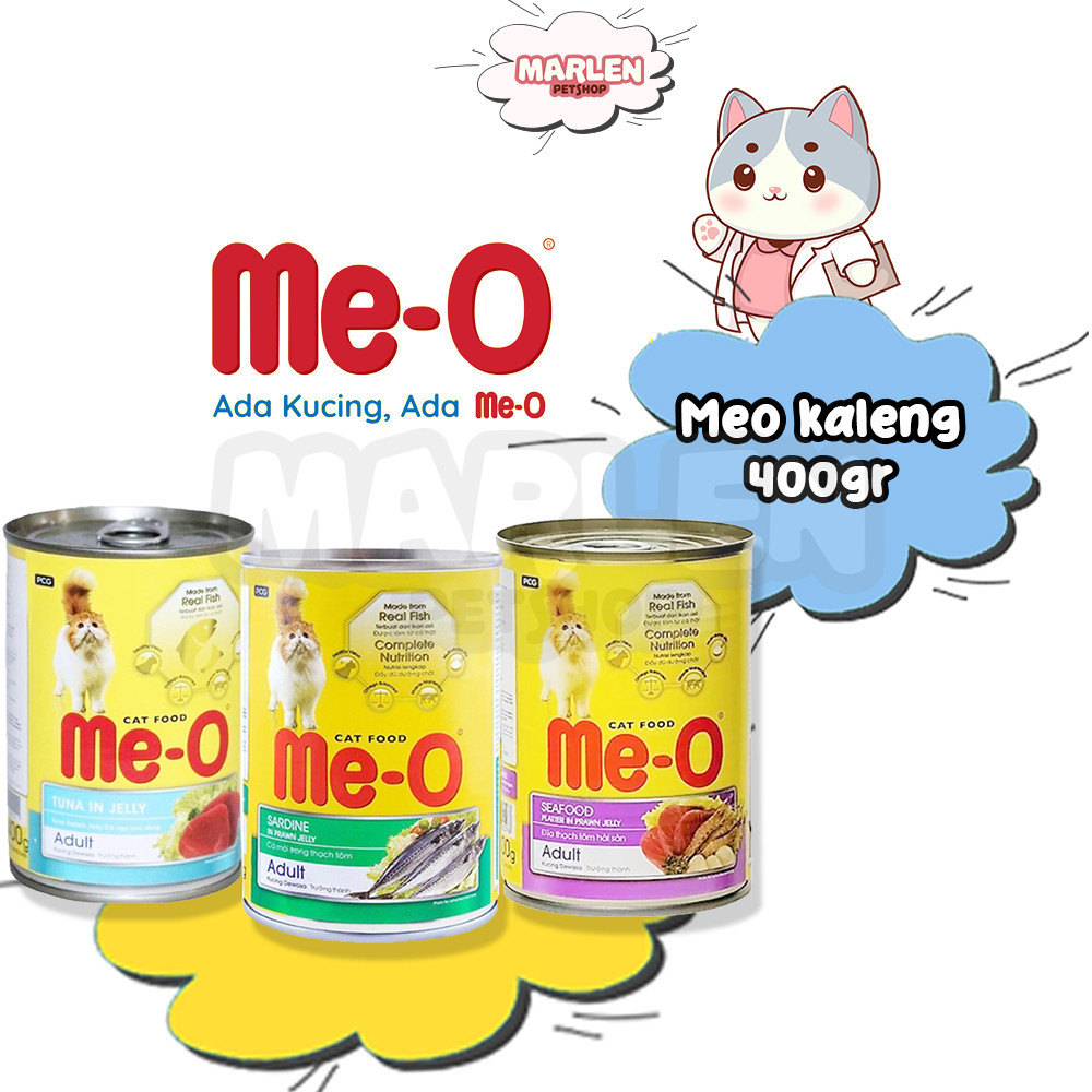 Jual MAKANAN KUCING BASAH MEO KALENG 400G 400 G 400GR 400 GR | Shopee ...