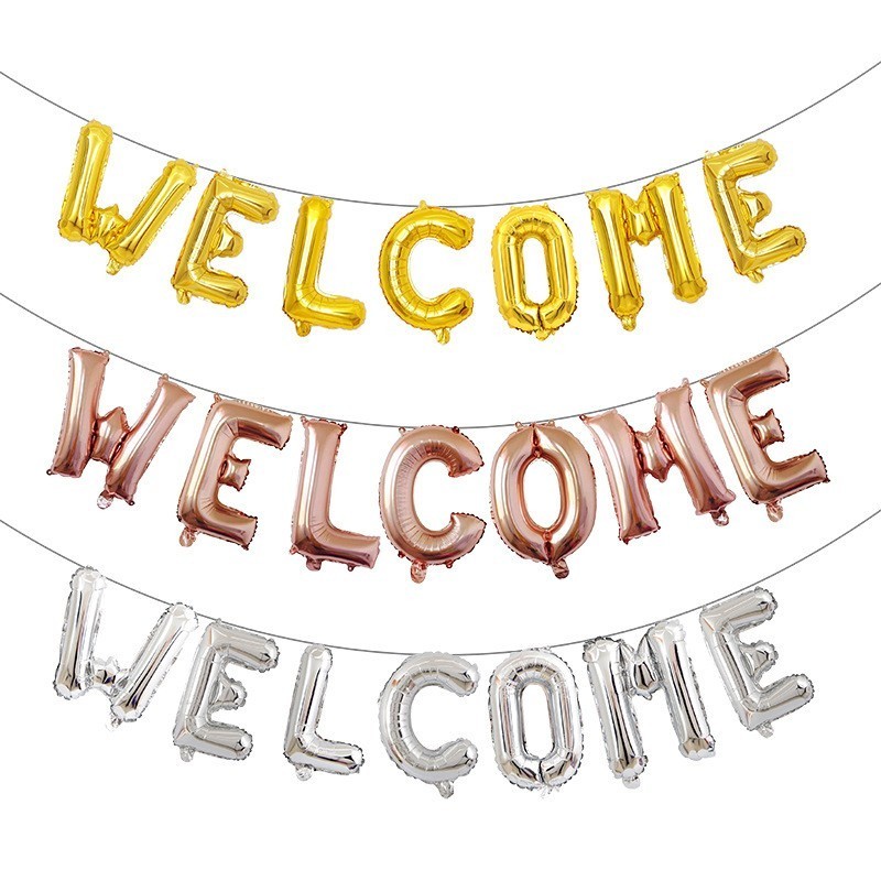 Jual Balon Foil Huruf Set Welcome / Balon Tulisan Welcome / Balon ...