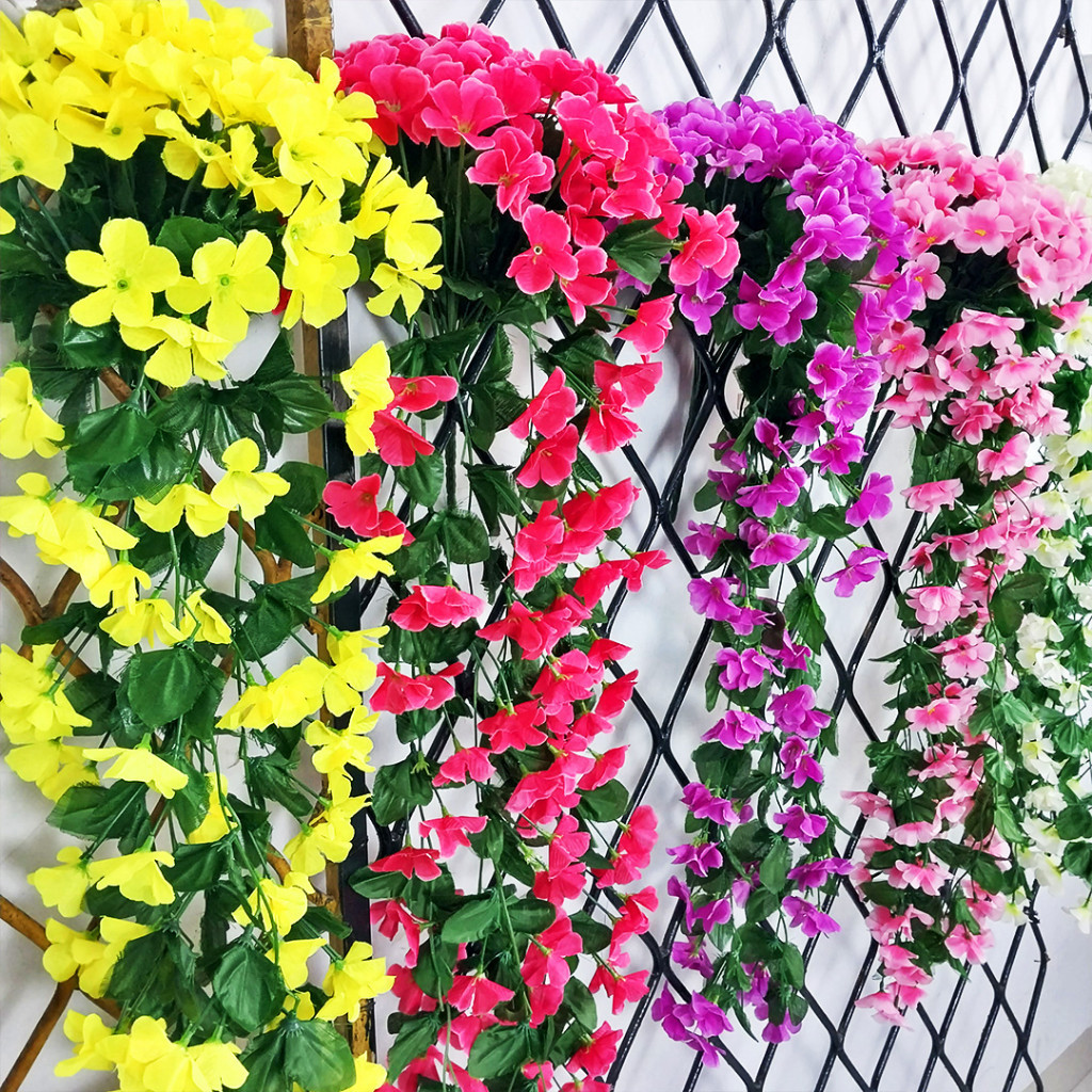 Jual BT03 Bunga Juntai Plastik Dekorasi Bunga Rambat Sintetis Tanaman ...