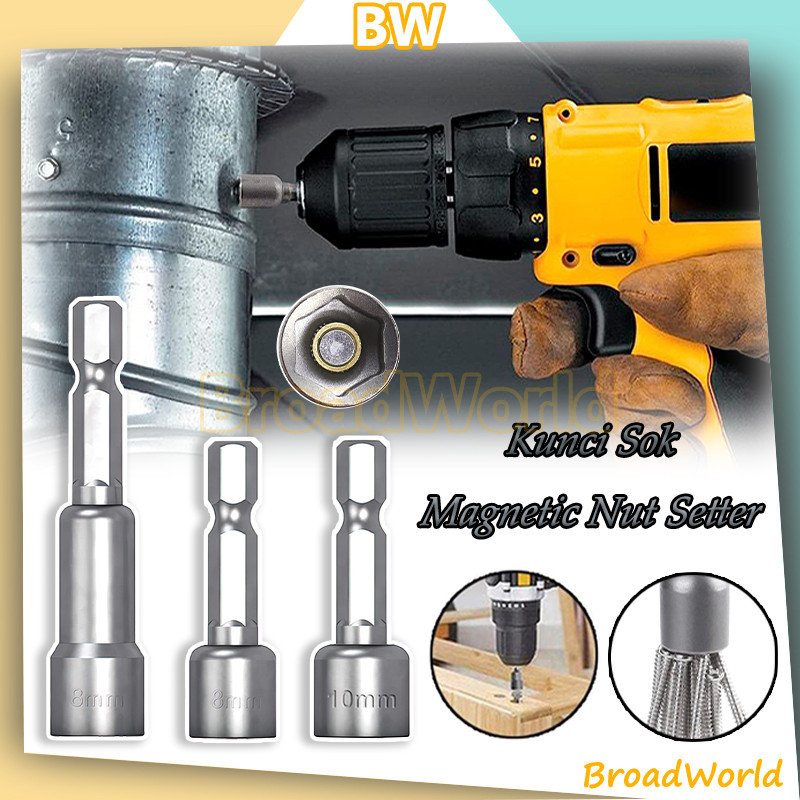 Jual Mata Bor Rofing Pendek / Mata Sok Baut Rofing/Mata Sok Roofing Bor Magnetic/Kunci Sok ...