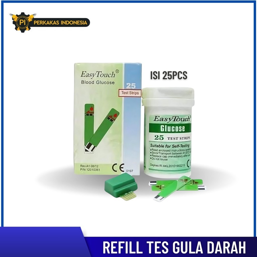 Jual Refill Isi Ulang Strip Tes Gula Darah Easy Touch Isi 25 Stik Alat ...