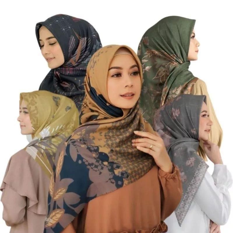 Jual HIJAB KERUDUNG JILBAB SEGI EMPAT MOTIF LASERCUT 110 X 110 CM ...