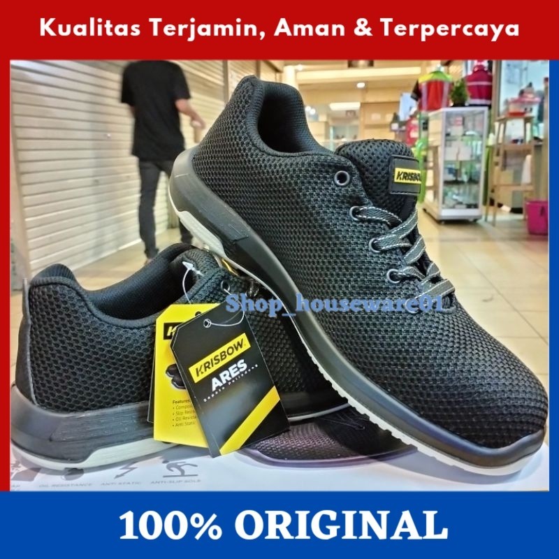 Jual Krisbow Ares Sepatu Pengaman 4 Inci - Hitam/sepatu ares/sepatu ...