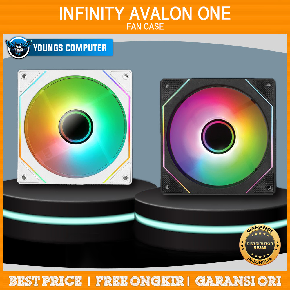 Jual Fan Case Infinity AVALON ONE Black White 12cm Auto RGB Molex ...