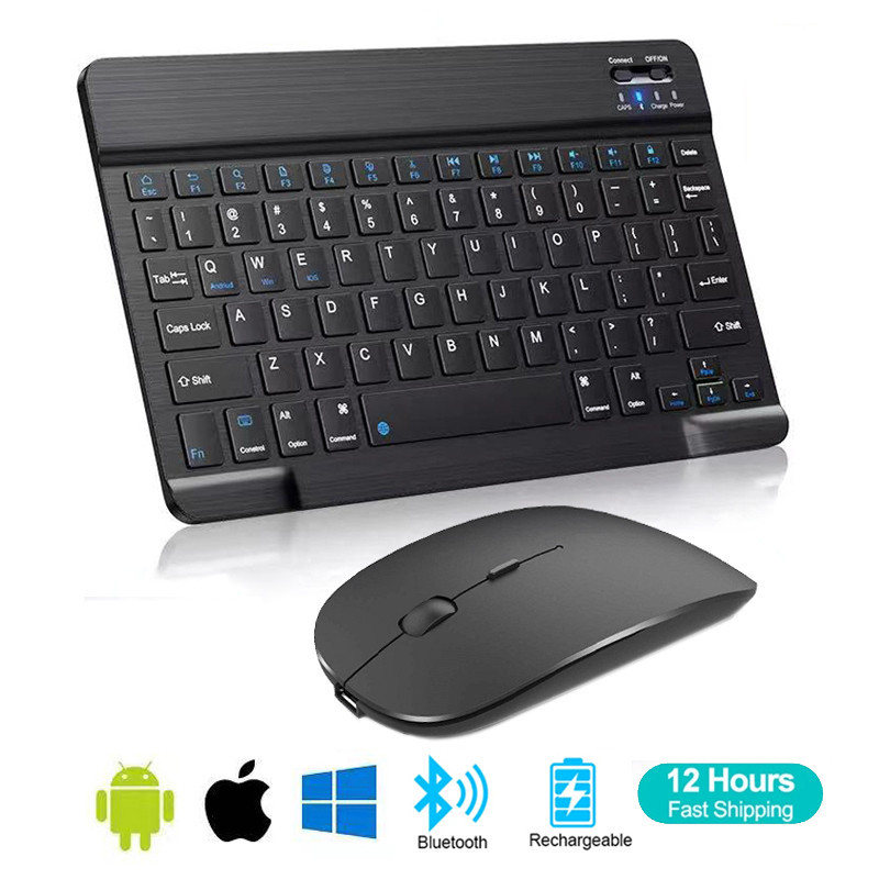 Jual Mini Bluetooth Keyboard Wireless Keyboard Rechargeable For Phone ...