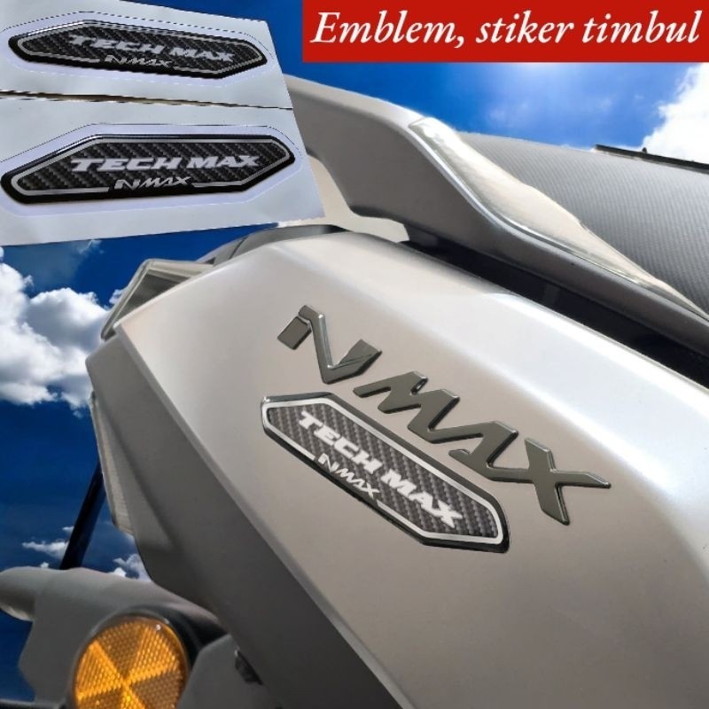 Jual stiker sticker resin timbul emblem logo TECHMAX nmax turbo techmax neo | Shopee Indonesia