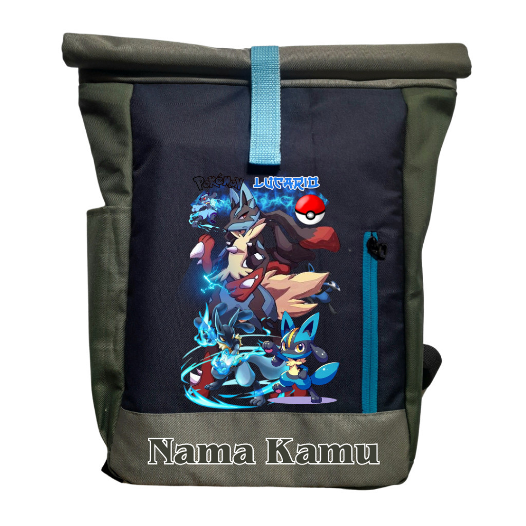 Jual Tas Sekolah Anak TK-SD Rolltop - Karakter Pokemon Mega Evolution ...