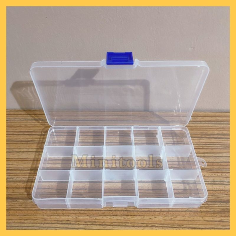 Jual Bahan / SEKAT BISA DILEPAS Kotak Penyimpanan Kecil 15 Sekat ...