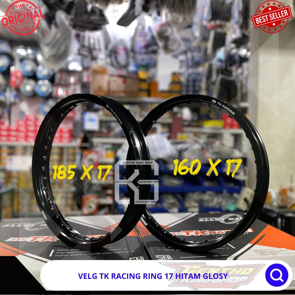 Jual Velg TK RACING Bright Set RING 17 160 185 Hole 36 warna Black ...