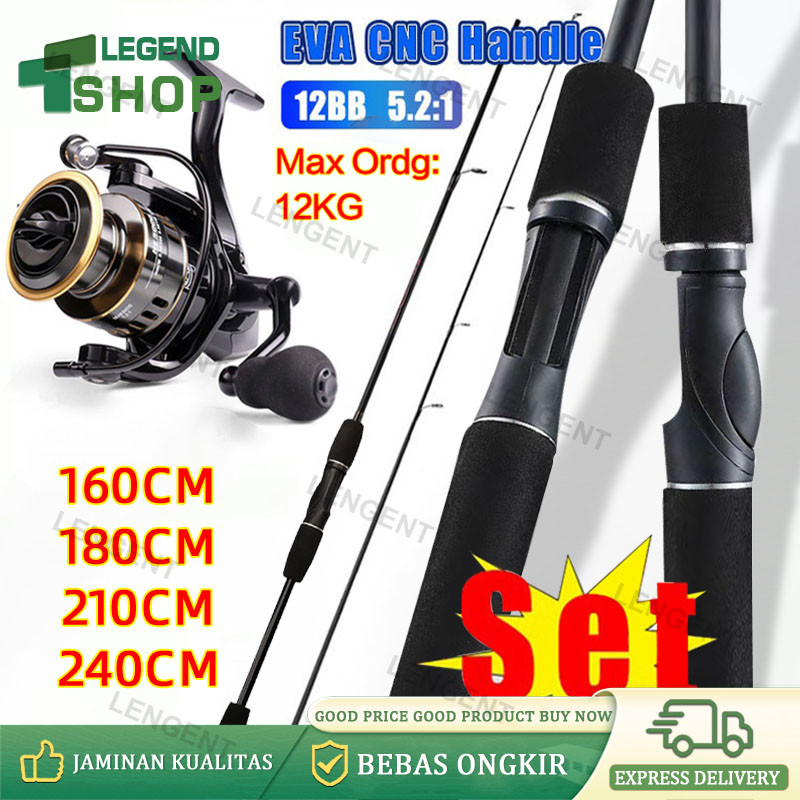 Jual 【# Beli 1 Dapat 7 #】Pancing Set 1.6M/1.8M/2.1M/2.4M Joran Pancing Set Dengan Bahan Serat ...