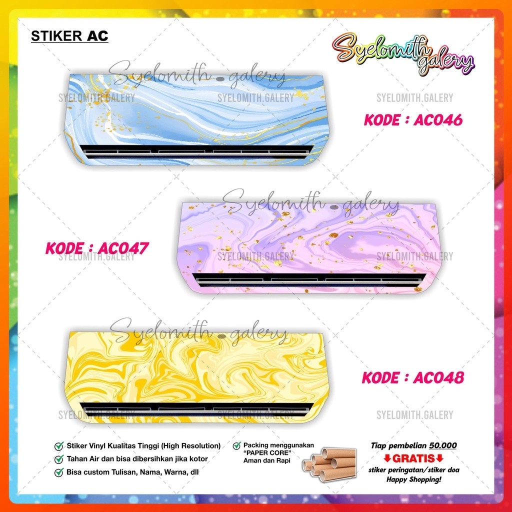 Jual Sticker Ac - Sticker Pendingin Ruangan Motif Marble Warna ...