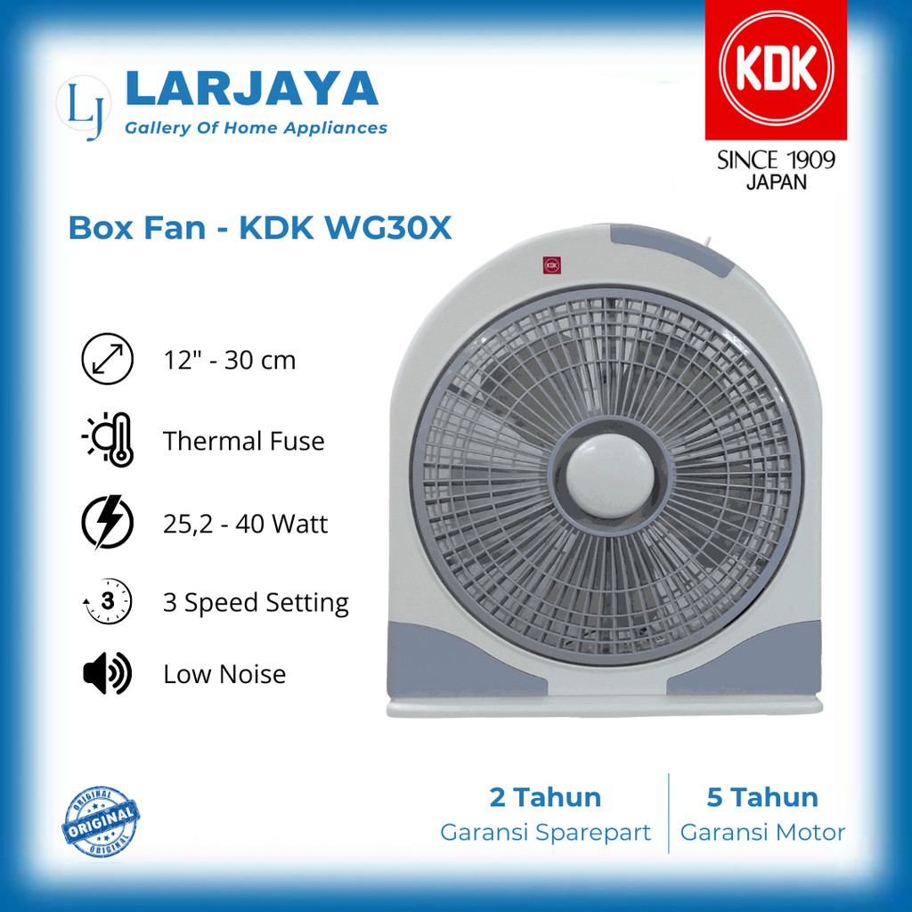 Jual KDK Box Fan WG30X Kipas Angin Lantai 12" WG-30X Floor Fan 12 inch ...