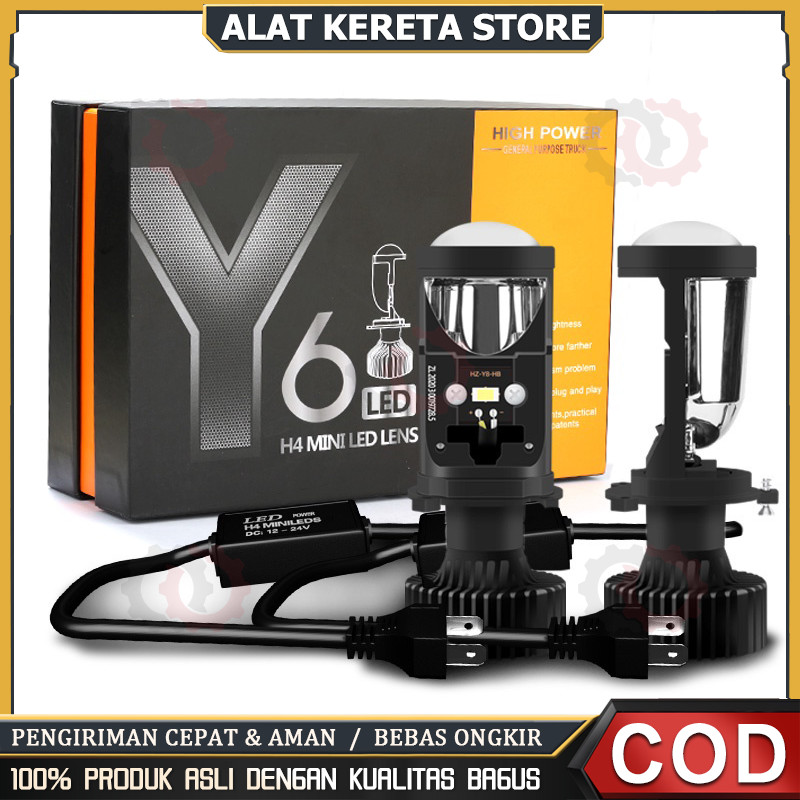 Jual 2Pcs Mini Projie H4 Mobil Led Mobil Motor Y6D Y13 H4 130W Super ...