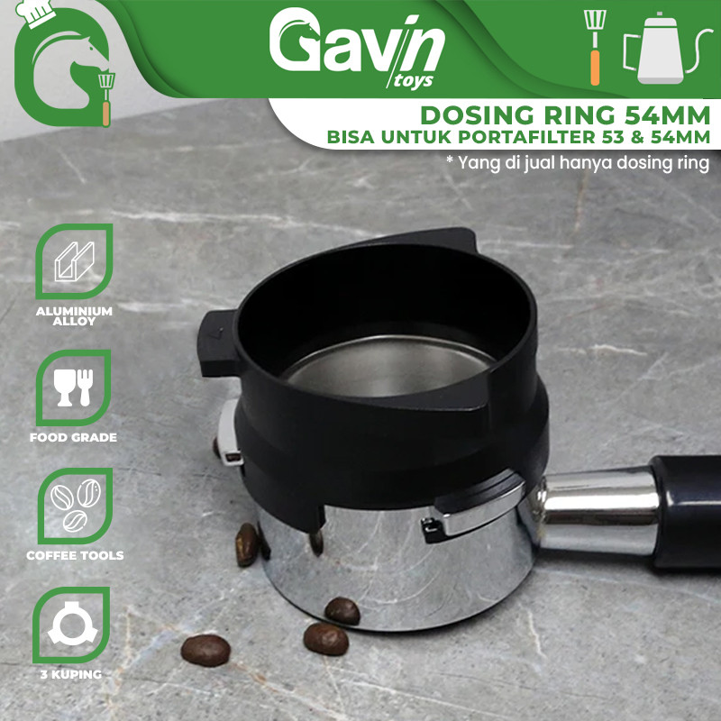 Jual Dosing Ring Portafilter 54mm - Dosing 3 kuping Coffee Espresso - Dosing Kopi Barista Tools ...