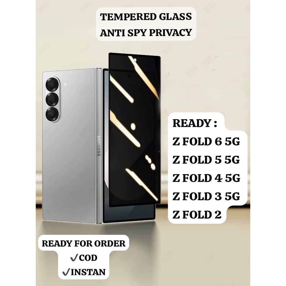 Jual Tempered Glass Anti SPY Privacy Samsung Galaxy Z Fold 7 / 6 / 5 / 4 / Fold 3 2 1 5G ...