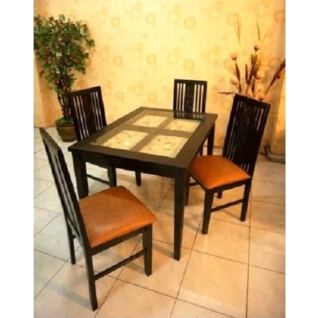 Jual meja makan kerang 4 kursi type balelo | Shopee Indonesia