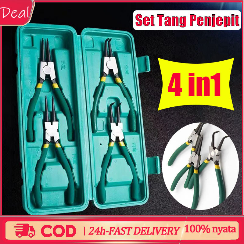 Jual Tang snap ring / Tang Combination Multifungsi /cin 4 IN 1 7 Inch ...