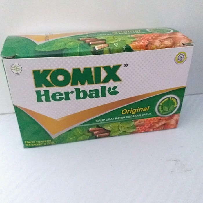 Jual komix herbal original sachet 1 dus isi 6 sachet sirup obat batuk ...