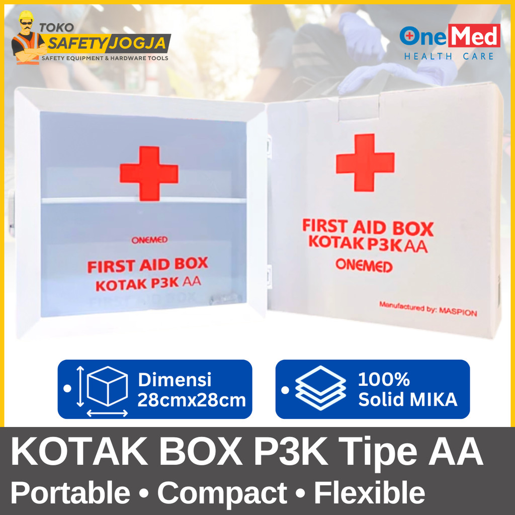 Jual Kotak Obat P3K AA ONEMED Kotak P3K BOX ONEMED Kotak P3K Dinding ...