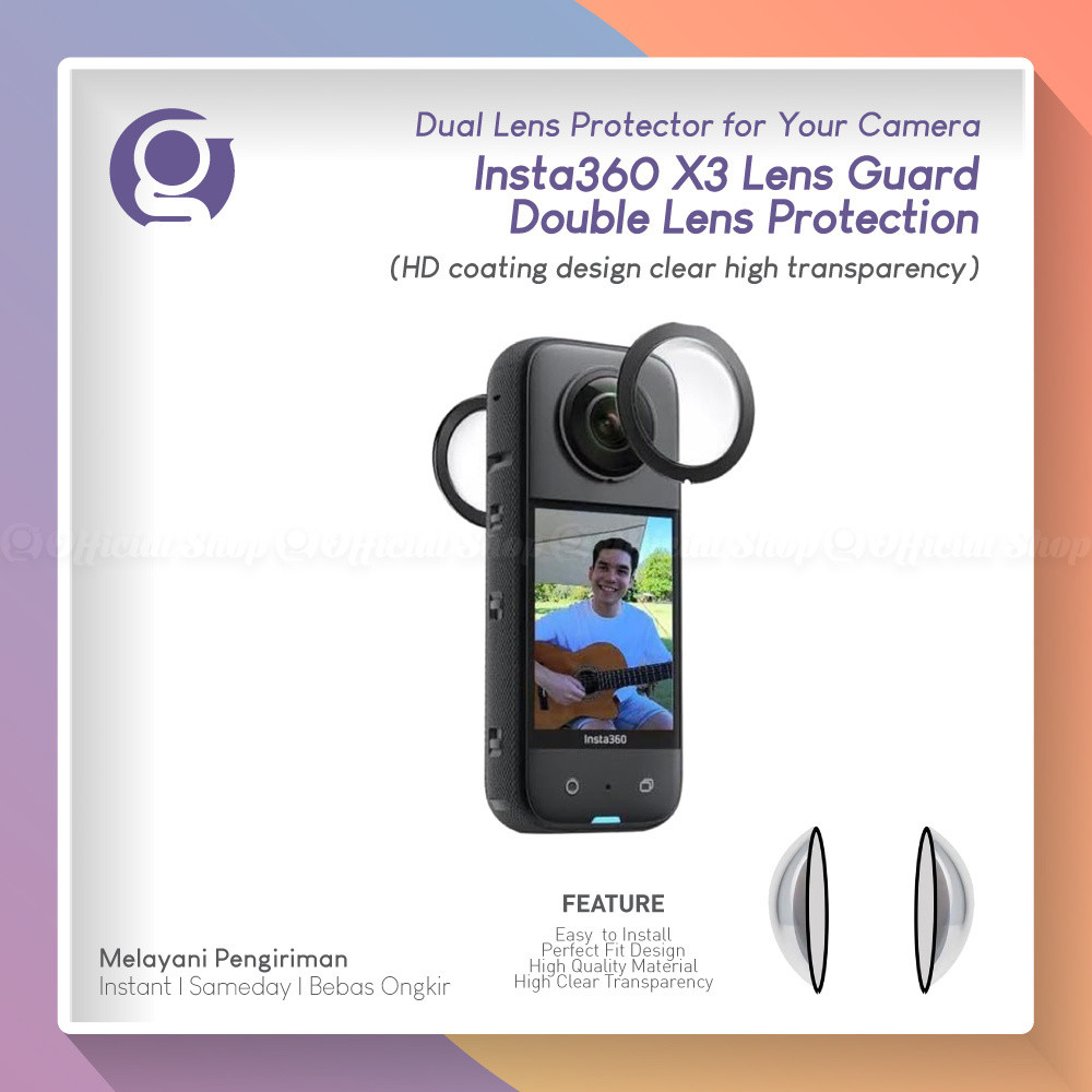 Jual Sticky Lens Guards for Insta360 X3 Pelindung Anti Gores Cover ...
