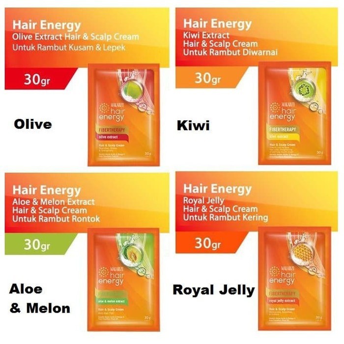 Jual KOM - MAKARIZO HAIR ENERGY / CREAMBATH Sachet 30gr NEW | Shopee ...