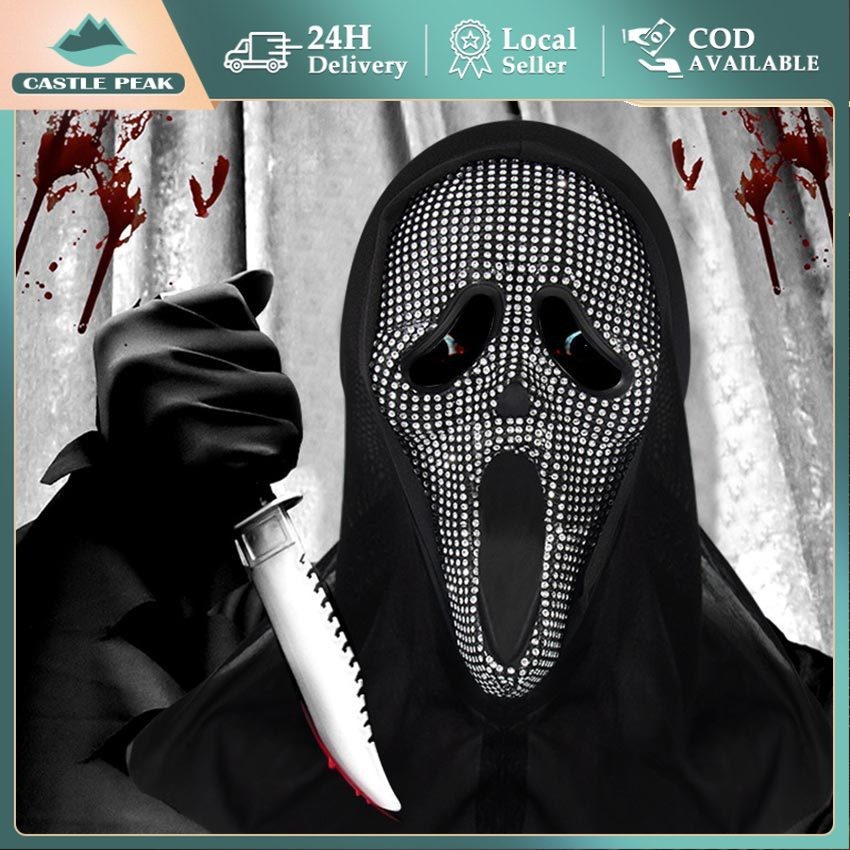 Jual Topeng Scream Ghost Tebal Anti Penyok Hantu Seram Cosplay ...