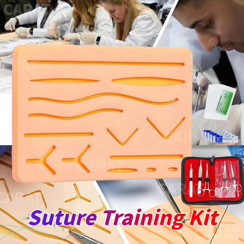 Jual CARAT Model Kulit Silikon Pad Sutura Latih Jahit Luka Medis Wound ...