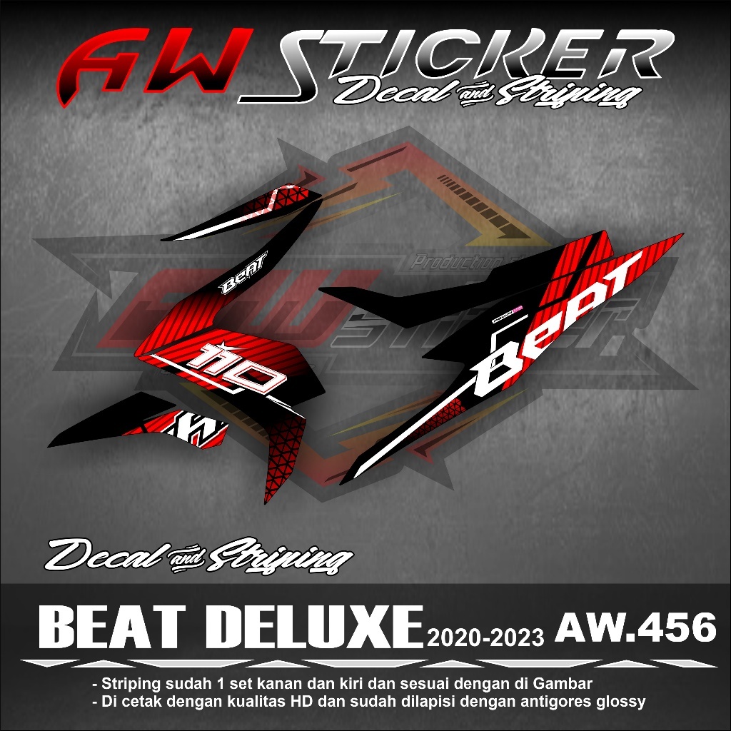 Jual 456 Sticker Striping Beat Deluxe semifull Sticker Beat Deluxe 2020 ...