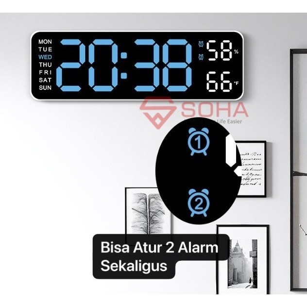 Jual Jam Alarm Digital LED JD-5503 Design Mewah Bisa Dekor Rumah Kantor ...